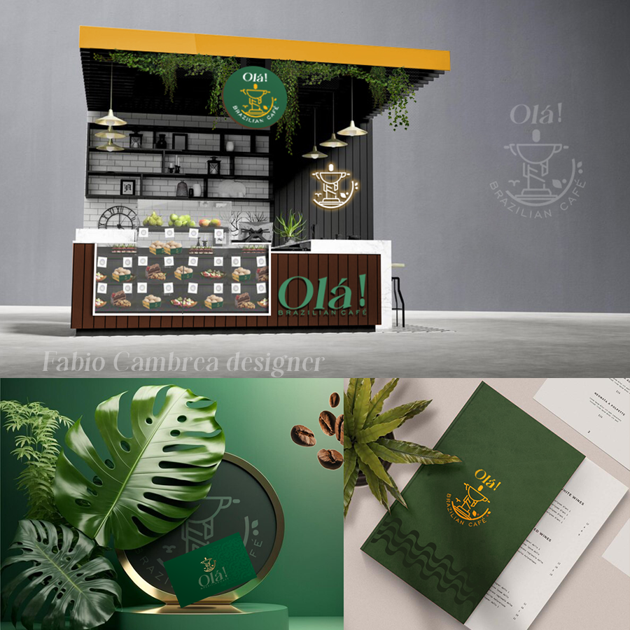 Identidade Visual & Branding – Olá! Brazilian Café – Fábio Cambréa